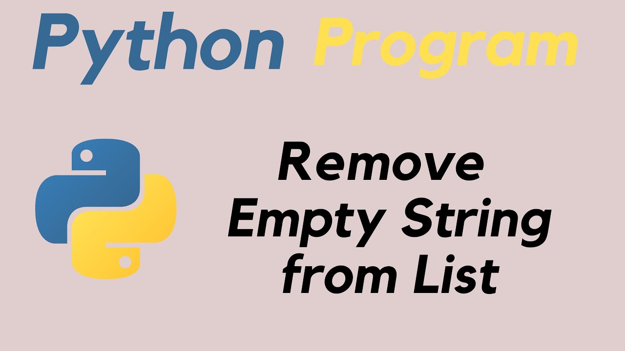 Remove Empty String Elements from List in Python#list_in_python