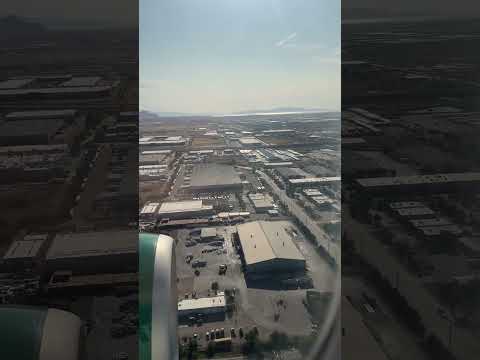 Landing from the south at SLC Salt Lake City International Airport.