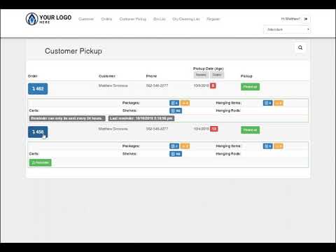 Laundromat POS: Text Message Reminders