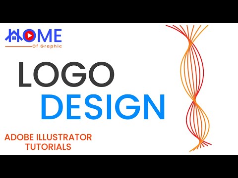 1.11 DNA logo design or DNA drawing in illustrator. Professional  logo design. Ai tutorials.