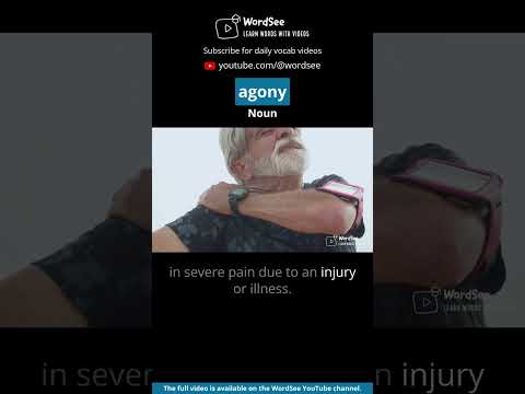 Learn the word agony in one minute - Improve your English vocabulary with real world examples.