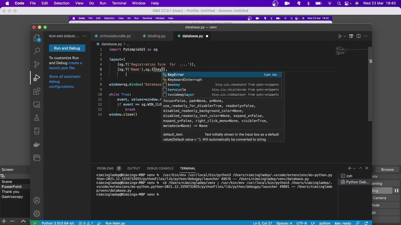 How to develop a database using python - Initial framework #pysimplegui #sqlite #1