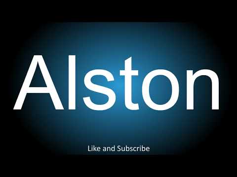 How to correctly pronounce - Alston.