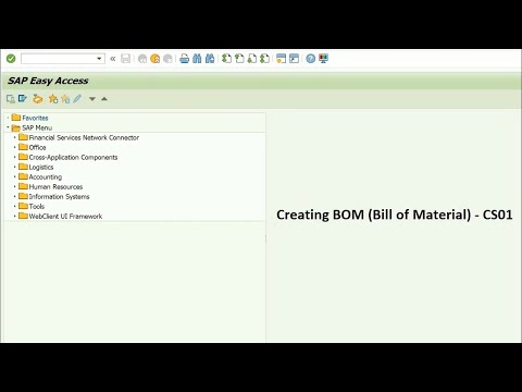 How to create Bill of material in SAP MM || SC video 1
