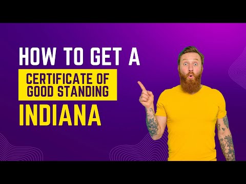 Certificate of Good Standing Indiana