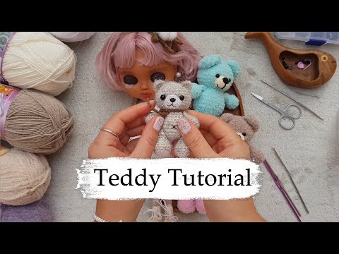 Make a crochet teddy for your Blythe