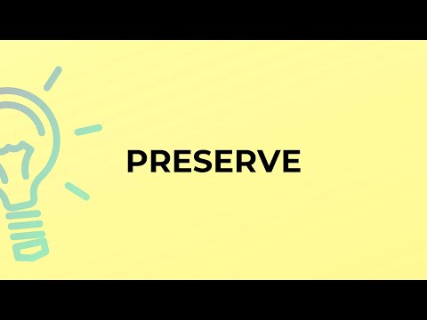 What is the meaning of the word PRESERVE?