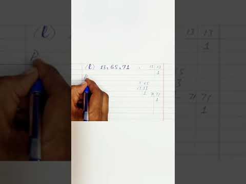 How to find the LCM of 13, 65 and 71? How to find the LCM by using Prime Factorization method?