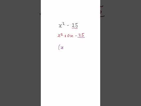Difference of two squares! #factorise #algebra #shorts #maths