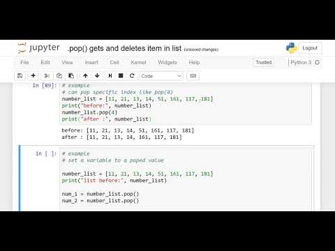 pop gets and deletes item in List in Python