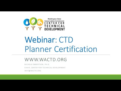 CTD Planner Certification - The Why, Who, and How to Apply