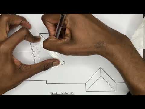 How to Draw a Hip Roof in Top View | Architectural Drawing Tutorial (Step-by-Step)