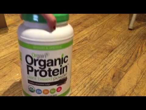 Orgain protein powder chocolate asmr unboxing