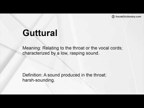 Guttural Meaning