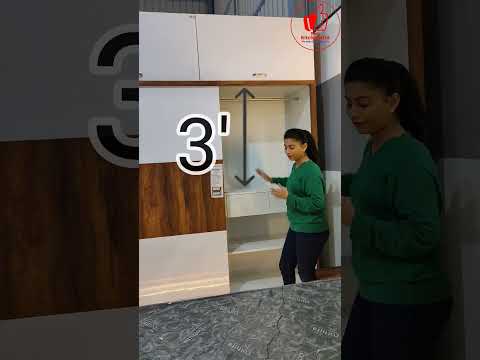 Master Bedroom Wardrobe Standard Size| Wardrobe design| Sliding Wardrobe Design #wardobe #shorts