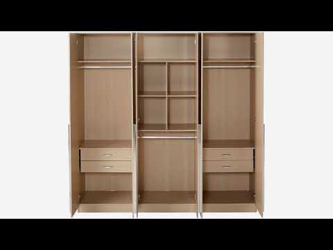 Manhattan Comfort Eldridge Collection 6 Door Freestanding Wardrobe Closet for Bedroom, ...