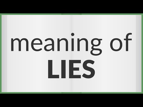 Lies | meaning of Lies