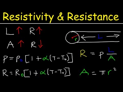 Resistivity and Resistance Formula, Conductivity, Temperature Coefficient, Physics Problems