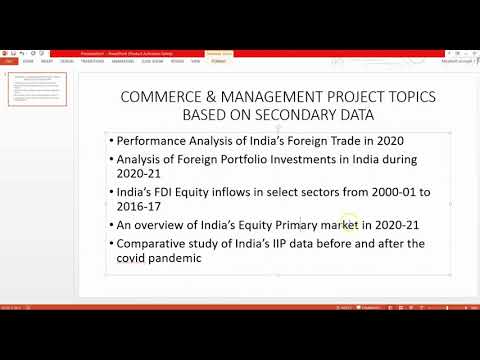 BCom BBA Project Topics | Secondary Data based | DEPARTMENT OF COMMERCE ...