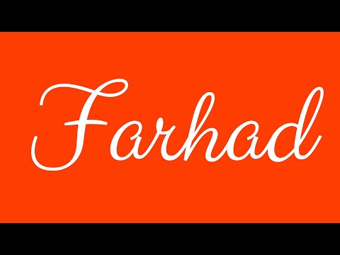 Learn how to Write the Name Farhad Signature Style in Cursive Writing