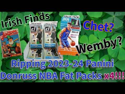 #6 Ripping 4 packs of Panini Donruss NBA Basketball Cards - Looking for Wemby! Victor Wembanyama