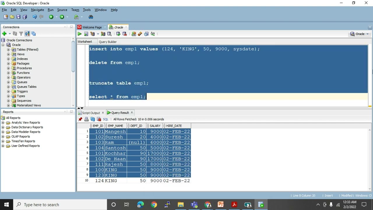 11   Learn DELETE and Truncate statement   Basic SQL