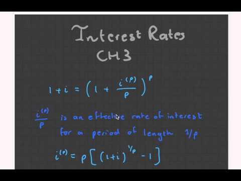 CT1 Chapter 3 Interest Rates. (Actuarial Science)