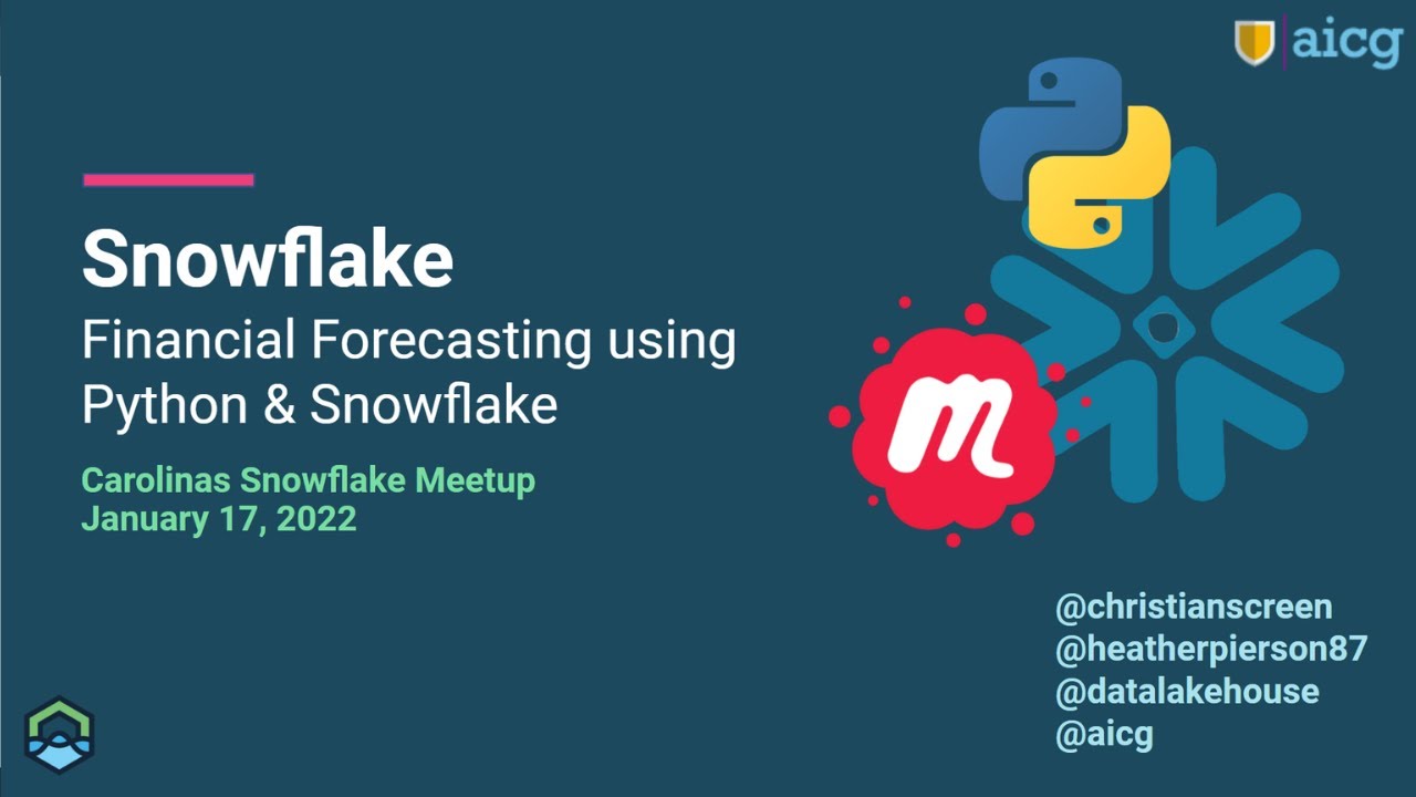 Financial Forecasting using Python & Snowflake