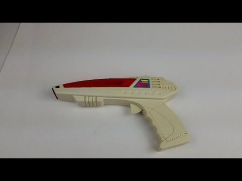 Vintage Laser Space Ray Gun Blaster Toy 80s Lights and Sounds Red White Retro Ebay Mercari Showcase