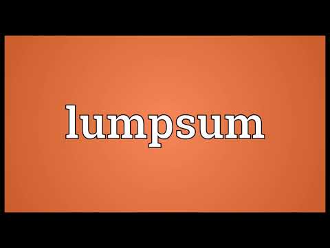 Lumpsum Meaning