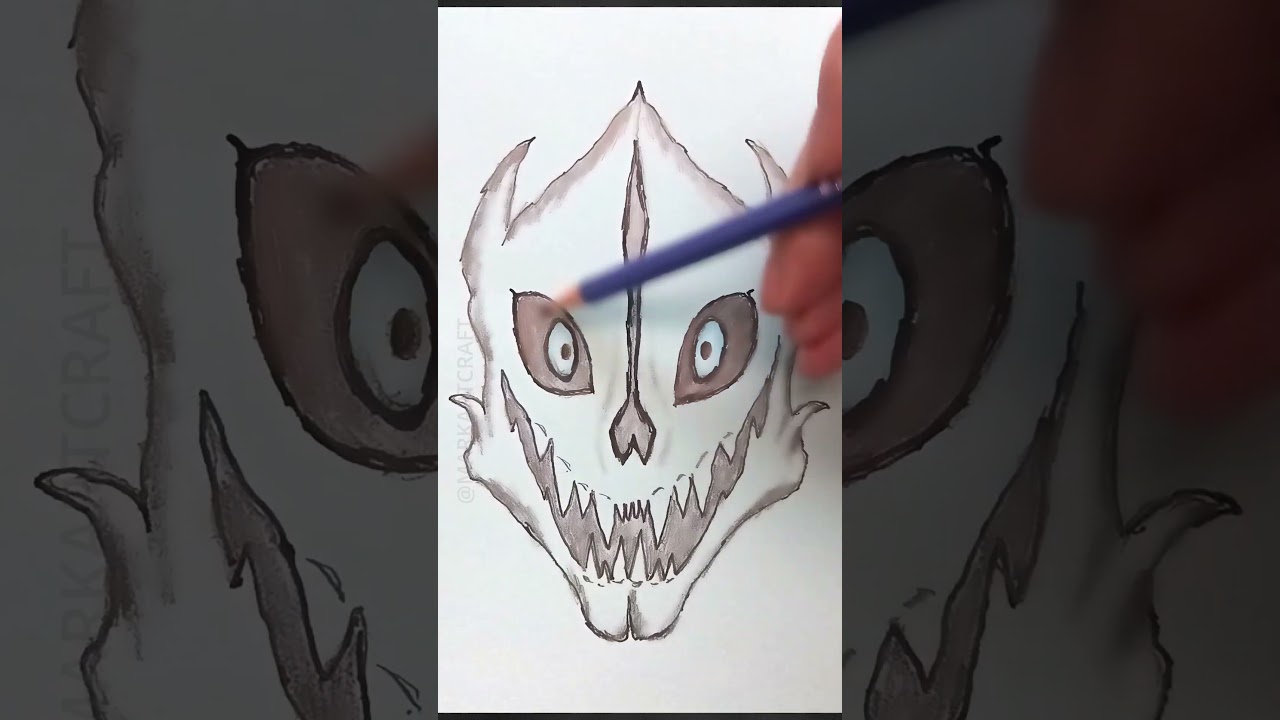 How to Draw 💀Gaster Blaster💀 from Undertale #artideas #artwork #MARKARTCRAFT