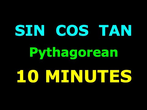 SIN, COS, TAN, and Pythagorean Review in 10 minutes!