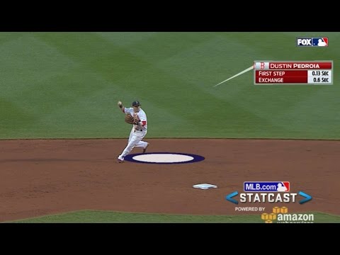LAA@BOS: Statcast breaks down Pedroia's slick play