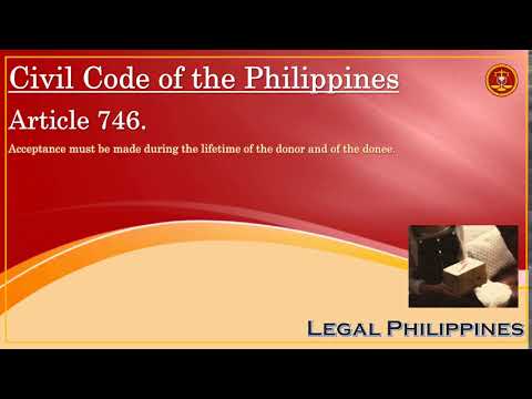 When Must Acceptance Of A Donation Be Made? | Civil Code Article 746