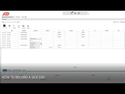 ADP: How To Record A Sick Day