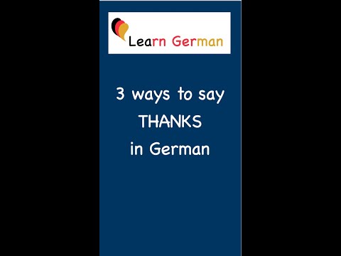 3 ways to say THANKS in German | Learn German | #Shorts