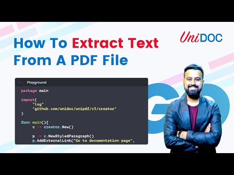 How To Extract Text From a PDF file in Go (using UniPDF)