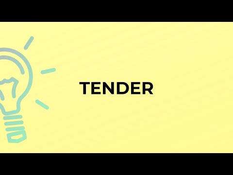What is the meaning of the word TENDER?