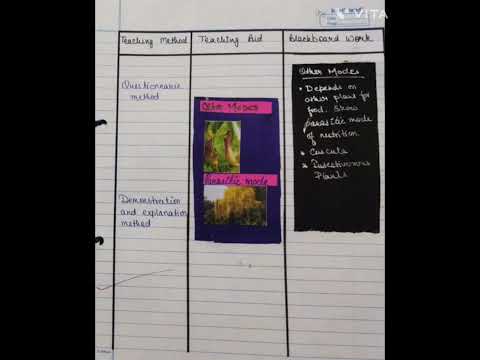 Biology lesson plan (Nutrition in plant) for B.ED D.EL.ED B.EL.ED