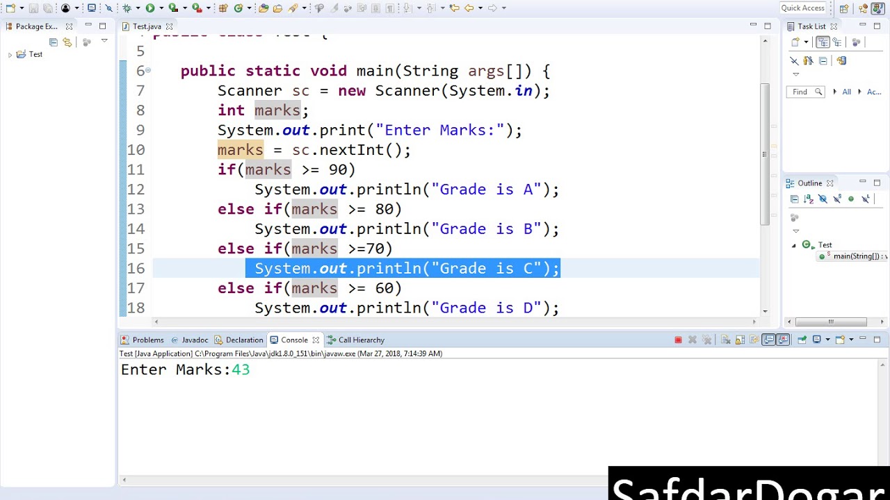 Java Programming Tutorial 14 Multiple If Else Statement  in java Step by Step(Urdu/Hindi)