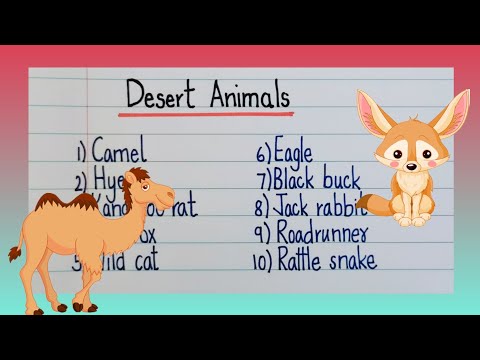 desert animals name|10 desert animals name|desert animals list