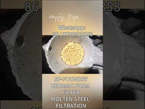 Zirconia Ceramic Foam Filter for Cast Steel Industry #casting #steel #filtration #metal #foundry