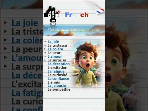 Explore French Words | Les sentiments & Les émotions ! #abc4u #frenchvocabulary #shorts
