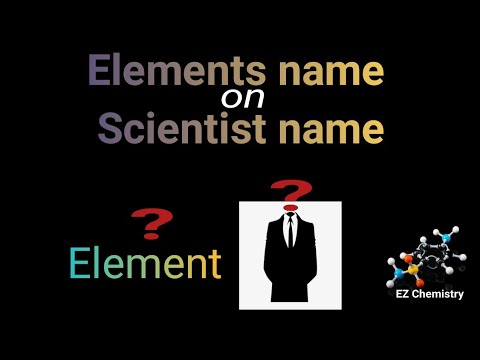 Elements names after scientist names | elements named in honour of scientist names