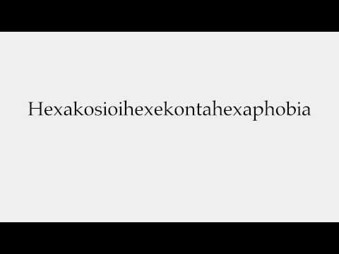 How to Pronounce Hexakosioihexekontahexaphobia