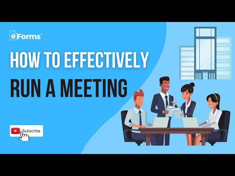 How to Effectively Run a Meeting