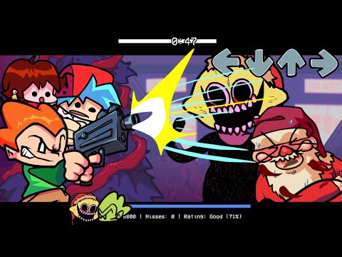 "oh no! which one do I shoot?" but it's lemon demon... (FNF VS Holiday mod)