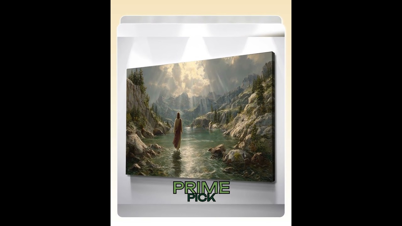 Jesus Walking on Water Canvas – Scenic Faith-Based Wall Art