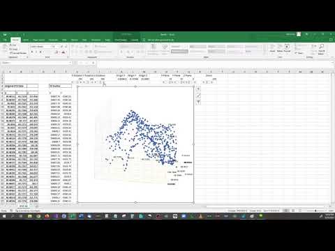 Graphing XYZ Lat long and Alt in a Excel 3D scatter plot - XYZ Mesh EXAMPLE