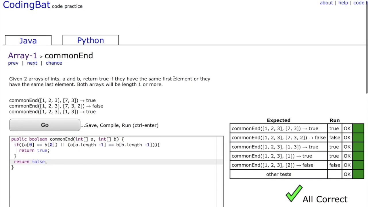 Java programming: Arrays without loops example